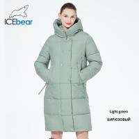 China Dual Pockets Padded Coat 104cm 106cm Long Womens Black Puffer Jacket for sale
