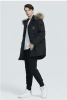 China Length 90cm Mens Winter Coat BIO DOWN Mens Winter Jackets Black for sale