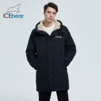 China Thick Cotton Mens Long Puffer Coats Polyester Filling Lamb Wool Lining for sale