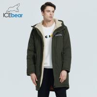 China Thick Cotton Mens Long Puffer Coats Polyester Filling Lamb Wool Lining for sale