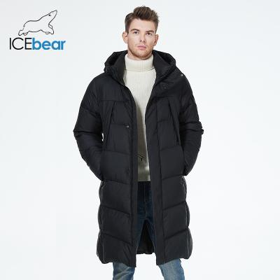 China 5XL 107.6cm Mens Long Winter Coat Four Pockets Long Padded Coat for sale