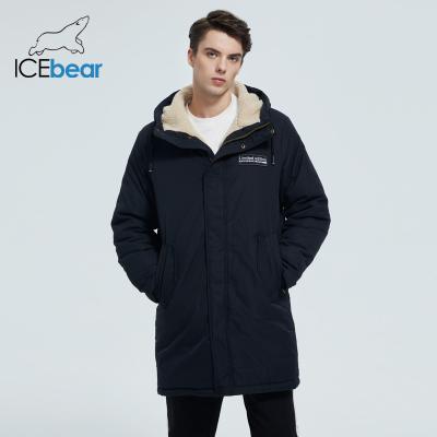 China Black Amber Long Padded Coat With Lamb Wool Lining Water Resistant for sale