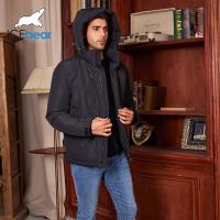 China 75.5cm 78.5cm Mid Short Puffer Jacket Men Hooded Puffer Coat for sale