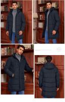 China 100cm Length Thickened Down Jacket Business Mens Black Puffer Coat for sale