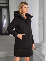 China Fluff Womens Puffer Coat Mid Length Size 42-50 Knee Length Down Parka for sale
