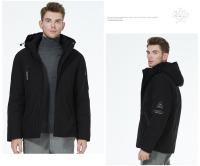 China Black Winter Casual Jacket Mens Size 46-54 With Arm Pocket for sale