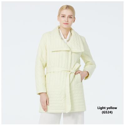 China Light Yellow Demi Season Coat S M L XL XXL Light Puffer Coat for sale