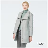 China 2XL 50 Demi Season Coat Gray Green Down Trench Coat Loose Design for sale