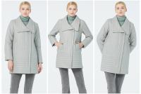 China 2XL 50 Demi Season Coat Gray Green Down Trench Coat Loose Design for sale