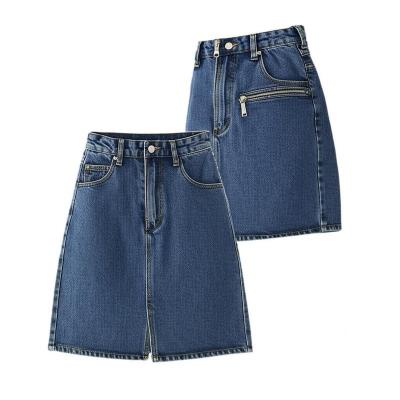 China Zipper Closure Denim Skirt And Jacket With Zipper Pocket Ideal For Buyers Seeking Durable And Trendy Apparel Collections for sale