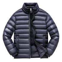 China Winter Mens Down Coat Windproof Zipper Pockets Warm Insulated Jacket Lightweight Comfortable Outdoor Wear for sale