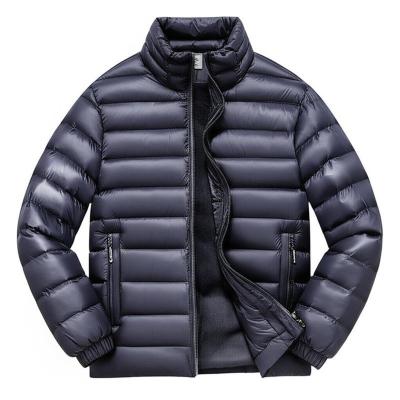 China Winter Mens Down Coat Windproof Zipper Pockets Warm Insulated Jacket Lightweight Comfortable Outdoor Wear for sale