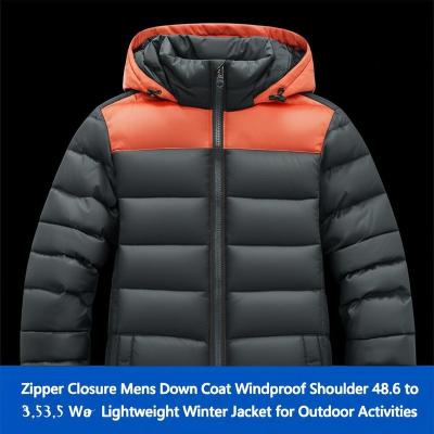 China Windproof Lightweight Mens Down Coat with Zipper Pockets for Winter Outdoor Activities for sale