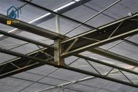 China Single Side Fixed Roof Vent Multi Span PE Film Greenhouse with Insect Net Integration... for sale