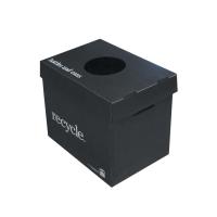 China Black Reusable Corrugated Plastic Boxes Polypropylene Turnover Coroplast Bins for sale
