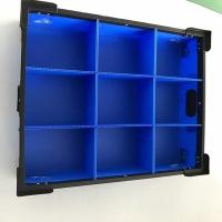 China Blue 4mm Corrugated Plastic Packing Box Corrugated Plastic Boxes With Dividers for sale