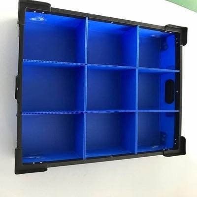China Blue 4mm Corrugated Plastic Packing Box Corrugated Plastic Boxes With Dividers for sale