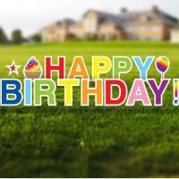 China Corflute Yard Card 4mm Corrugated Plastic Birthday Yard Signs for sale