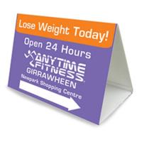 China Waterproof Triangle Corflute Signs Full Color Coroplast Signs Purple for sale
