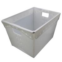 China Turnover Corrugated Postal Tote White USPS Shipping Plastic Totes for sale