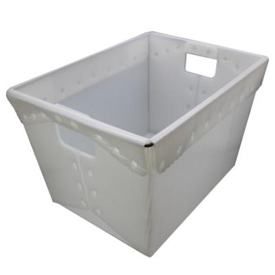 China Turnover Corrugated Postal Tote White USPS Shipping Plastic Totes for sale