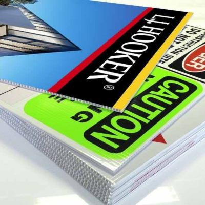 China Lightweight, waterproof corflute signs with custom sizes and printing. Suitable for indoor and outdoor use, with optional UV protection for durability. for sale
