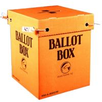 China Custom PP Plastic Ballot Box Corrugated Polypropylene Voting Box with Logo Printing, Flat Pack Design, Secure Lock Lid for Elections, Corporate Voting, and Community Events for sale