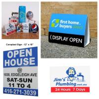 China PP Corrugated Plastic Sign Durable Waterproof Lightweight Correx Board Custom Printing Display Signage for Indoor Outdoor Advertising Yard Real Estate Event Promotion Retail Use for sale