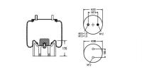 China Plastic Piston Airbags For Trucks With Goodyear 1R11 - 106 Rolling Lobe for sale