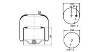 China Rubber Truck  For Trailer Air Springs Goodyear 9505 4390NP01 for sale