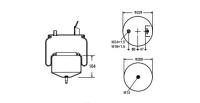China 6605NP01 Contitech Air Ride Suspension Spring Truck  OE 3171692 for sale