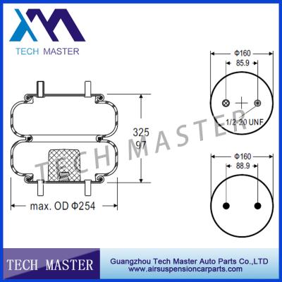 China Double Convoluted Industrial Air Spring For Truck Firestone W01-358-6944 Goodyear 2B9-252iler Air Spring Bellow for sale