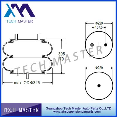China Double Convoluted Industrial air spring OEM W01-358-7344 for truck Firestone air bellows spring for sale