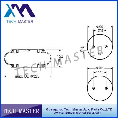 China Car parts double convoluted Industrial air spring Bellows Firestone W01-358-7008 for sale