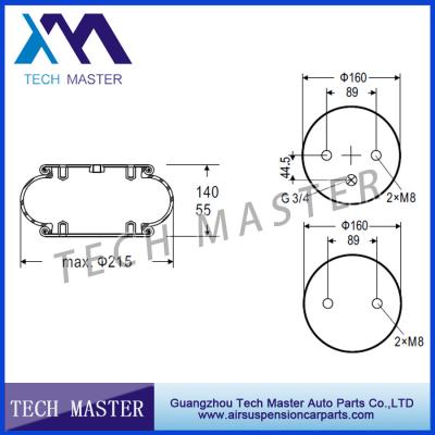 China Double convoluted contitech air spring for truck air bellows spring FD200-10 for sale
