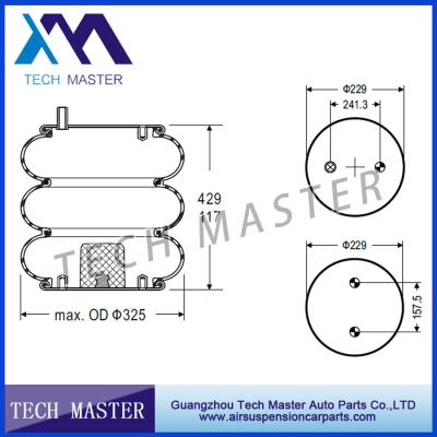 China Convoluted Industrial Air Spring For Triple Firestone W01-358-7995 / Goodyear 3B12-329 Air spring Truck for sale
