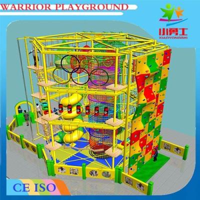 China 18-Piece Indoor Wood Adventure Ropes Course Equipment Set for Ages 3-16 with CE Certification for sale