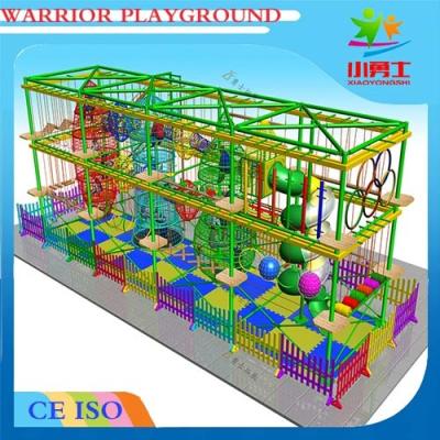 China Commercial Rope Climbing Adventure Indoor Playground System - 20 Piece Set for Ages 3-16 with CE Certification for sale