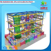 China Custom Indoor Adventure Ropes Course for Children Ages 3-16 with 24 Activity Pieces and CE Certification for sale