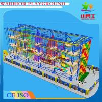 China Kids Ropes Course Adventure Playground Equipment 60 Pieces Custom Design for sale