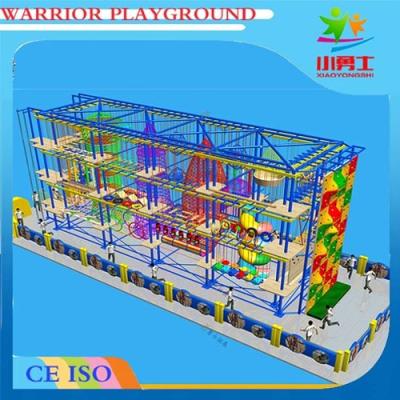 China Kids Ropes Course Adventure Playground Equipment 60 Pieces Custom Design for sale
