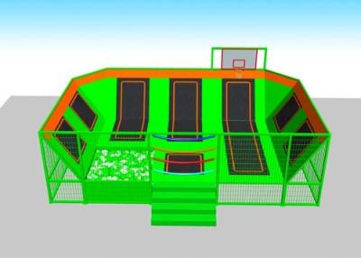China Kids Zone Trampoline Park with Climbing Wall - 15 Child Capacity Play Center with Multiple Activity Zones for sale