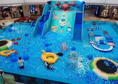 China Indoor Children Playground Set with Ocean Ball Pool, Large Slide, 6 Inflatable Toys and Safety Enclosure for Commercial Use for sale