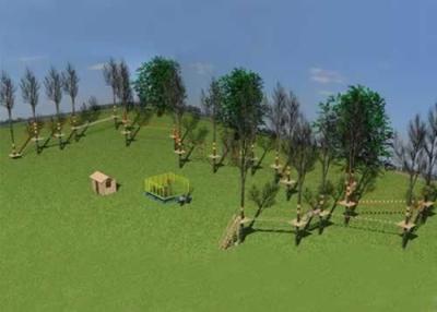 China Forest Adventure Course with 6+ Pole System for Ages 3-16 | CE Certified High Ropes Equipment for sale