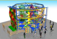 China Custom Indoor Adventure Ropes Course for Children Ages 3-16 with CE Certification and 15 Safety Equipment Sets for sale