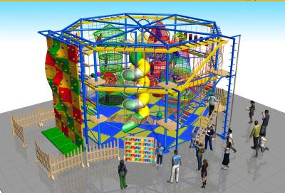 China Custom Indoor Adventure Ropes Course for Children Ages 3-16 with CE Certification and 15 Safety Equipment Sets for sale