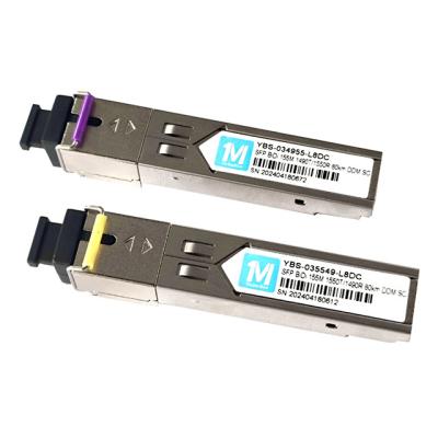 China 155M BiDi SC 80km 1490nm/1550nm DDM WDM Simplex Optical Module Transceiver SFP Module with Wide Operating Temperature for sale