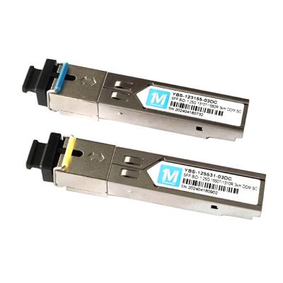 China 3 DDMI Yes 1.25G BIDI 3km 1310nm/1550nm SC Connector WDM Simplex Optical Module SFP Transceiver for Network Connections for sale
