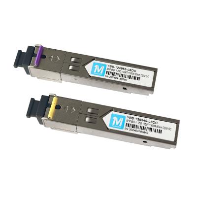 China 1.25G BIDI 60km 1490nm/1550nmn SC Connector DDM WDM Simplex Optical Module Transceiver SFP Module Fiber Type SMF for sale