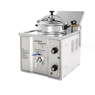 China MDXZ-16 16L 3KW Table Top Pressure Fryer with Mechanical Panel - 220V/110V Commercial Chicken Cooker for sale